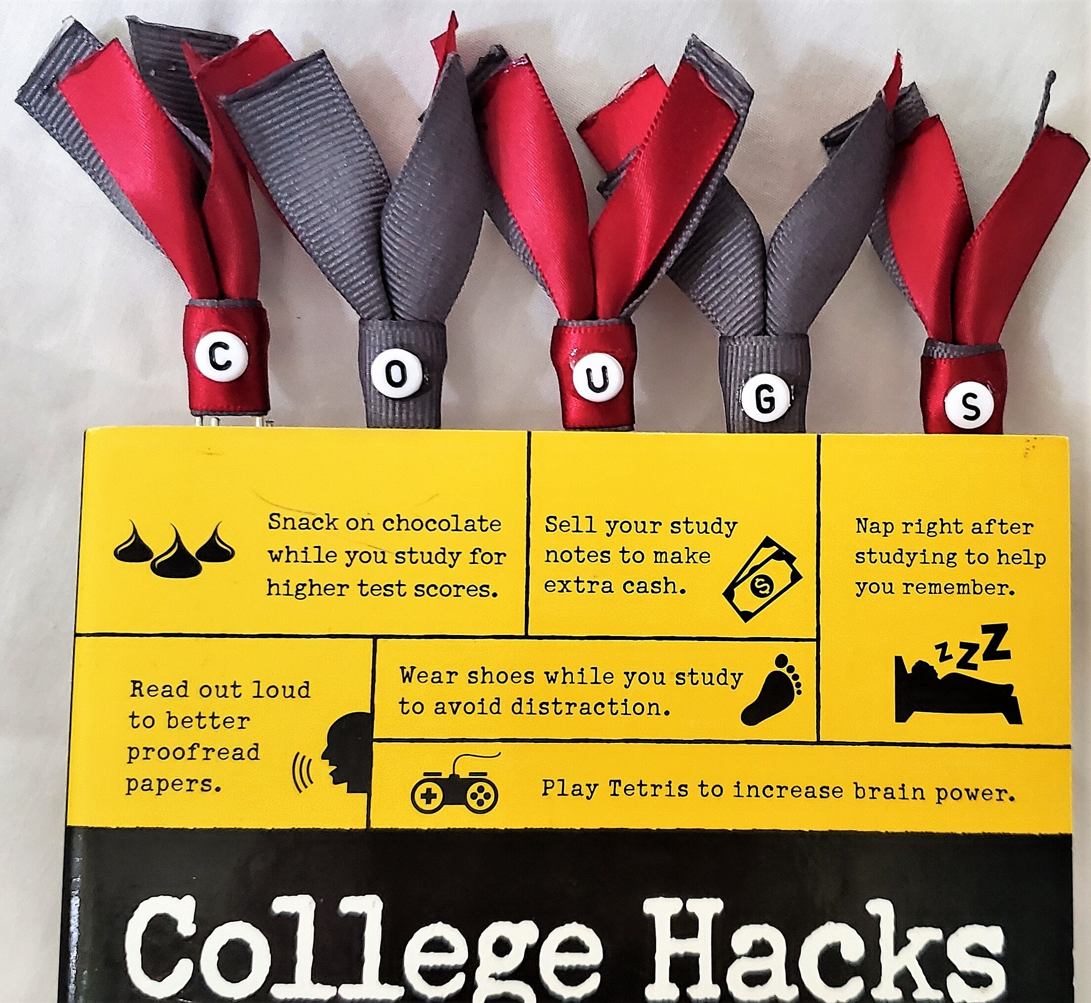 BYO Grey and Maroon 2-6 Pc Planner Clip Set Customisable Bookmark ...