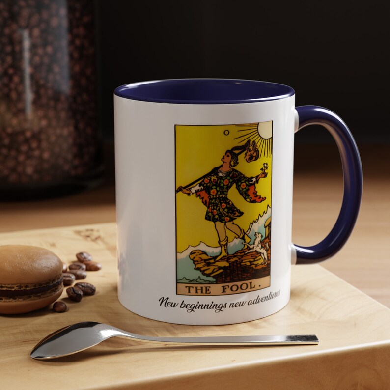 The Fool Tarot Card Coffee Mug: Vivid Colors, New Beginnings (11oz ...