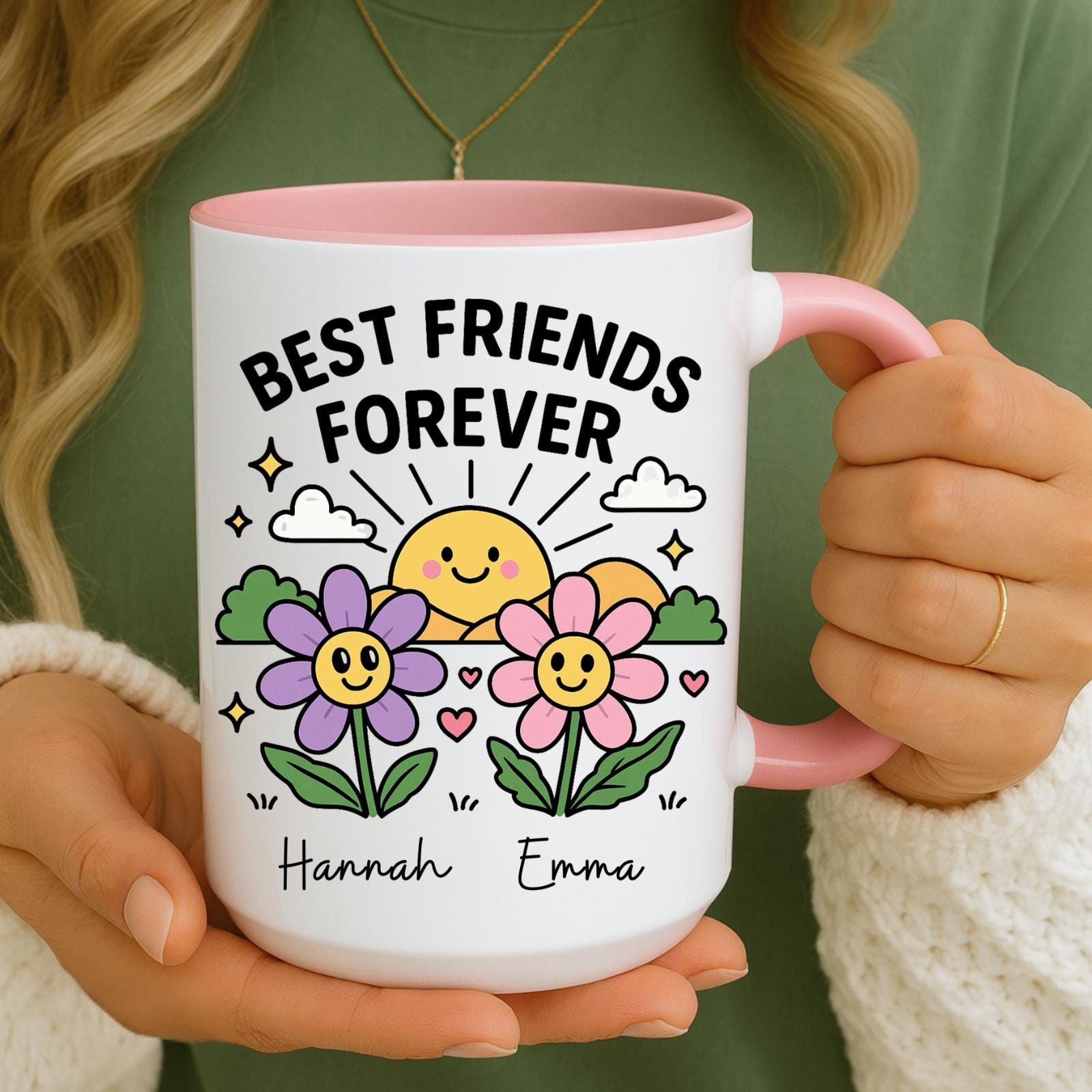 Personalized Best Friends Forever Coffee Mug, Custom BFF Gift, Names ...