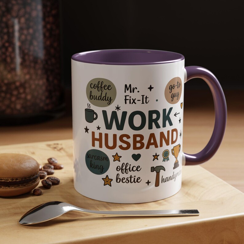 Work Husband Mug, Funny Work Bestie Gift for Him, Office Mug for ...
