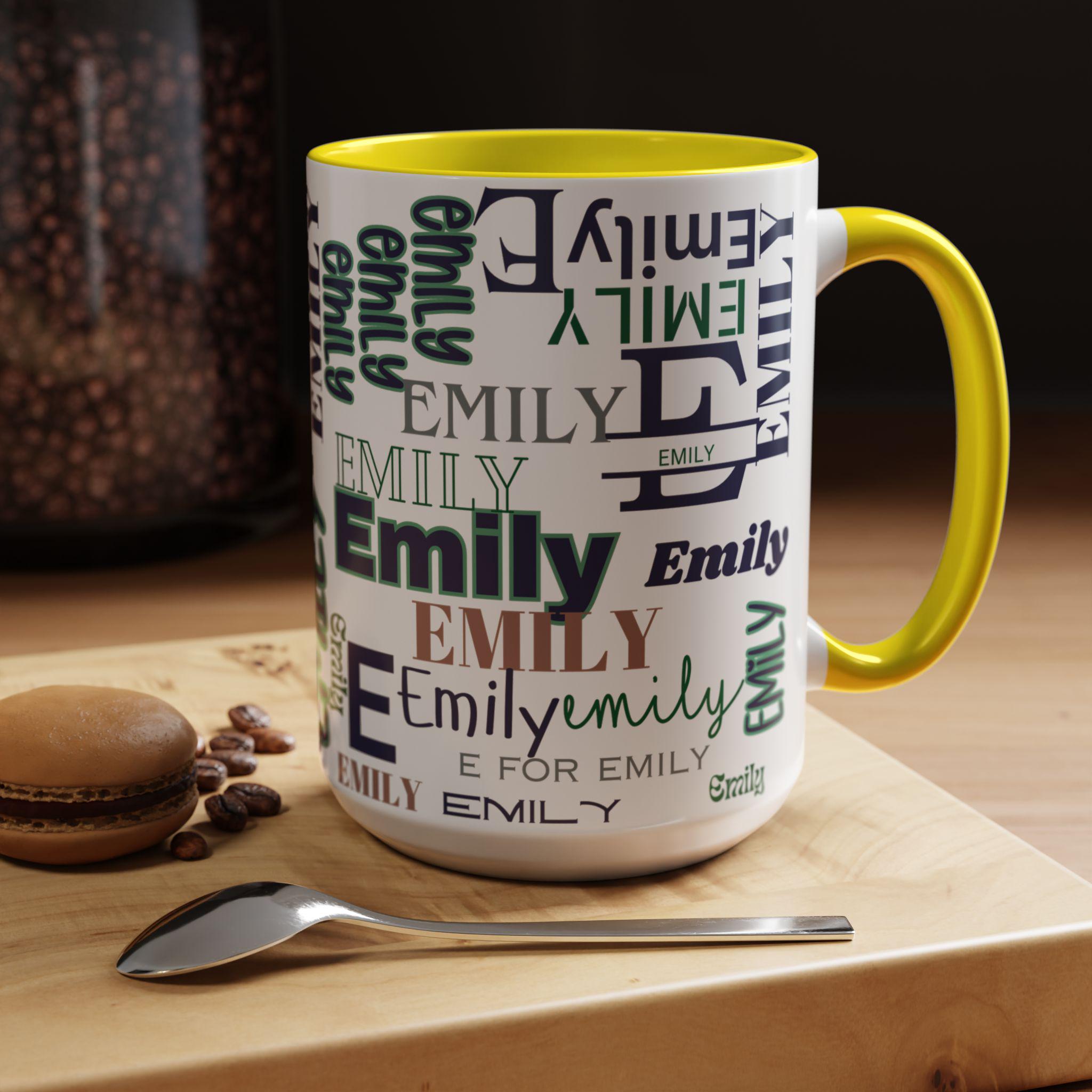 Personalized Repeating Name Coffee Mug: Custom Monogram Ceramic Cup - Etsy