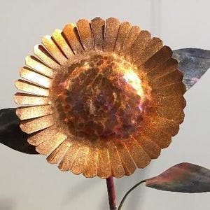 Sunflower, Recycled Copper Sunflower - Etsy