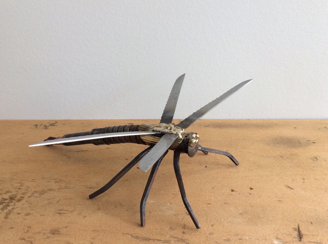 Dragonfly, Recycled Metal Art, Found Object Art - Etsy