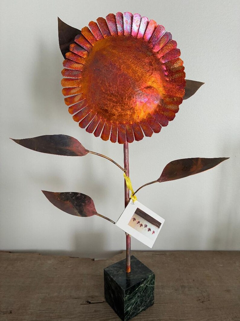 Sunflower, Recycled Copper Sunflower - Etsy