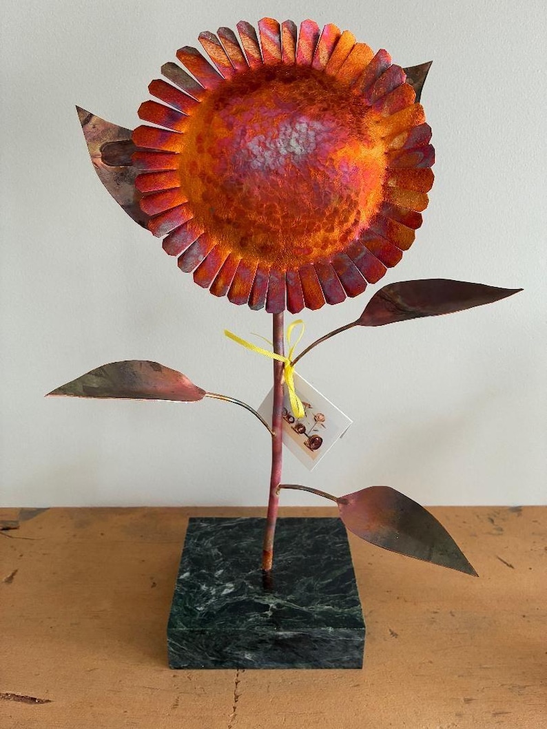Sunflower, Recycled Copper Sunflower - Etsy