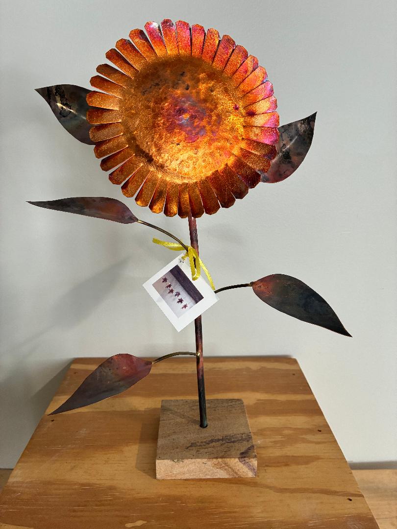 Sunflower, Recycled Copper Sunflower - Etsy