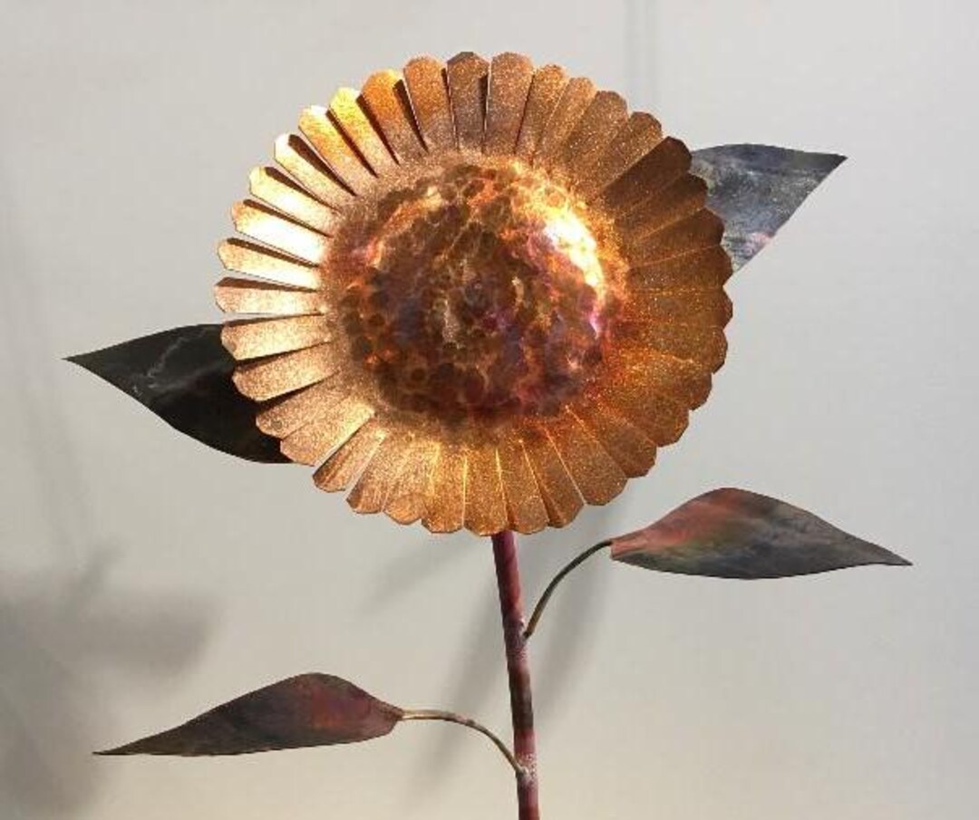 Sunflower, Recycled Copper Sunflower - Etsy