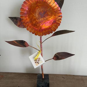 Sunflower, Recycled Copper Sunflower - Etsy