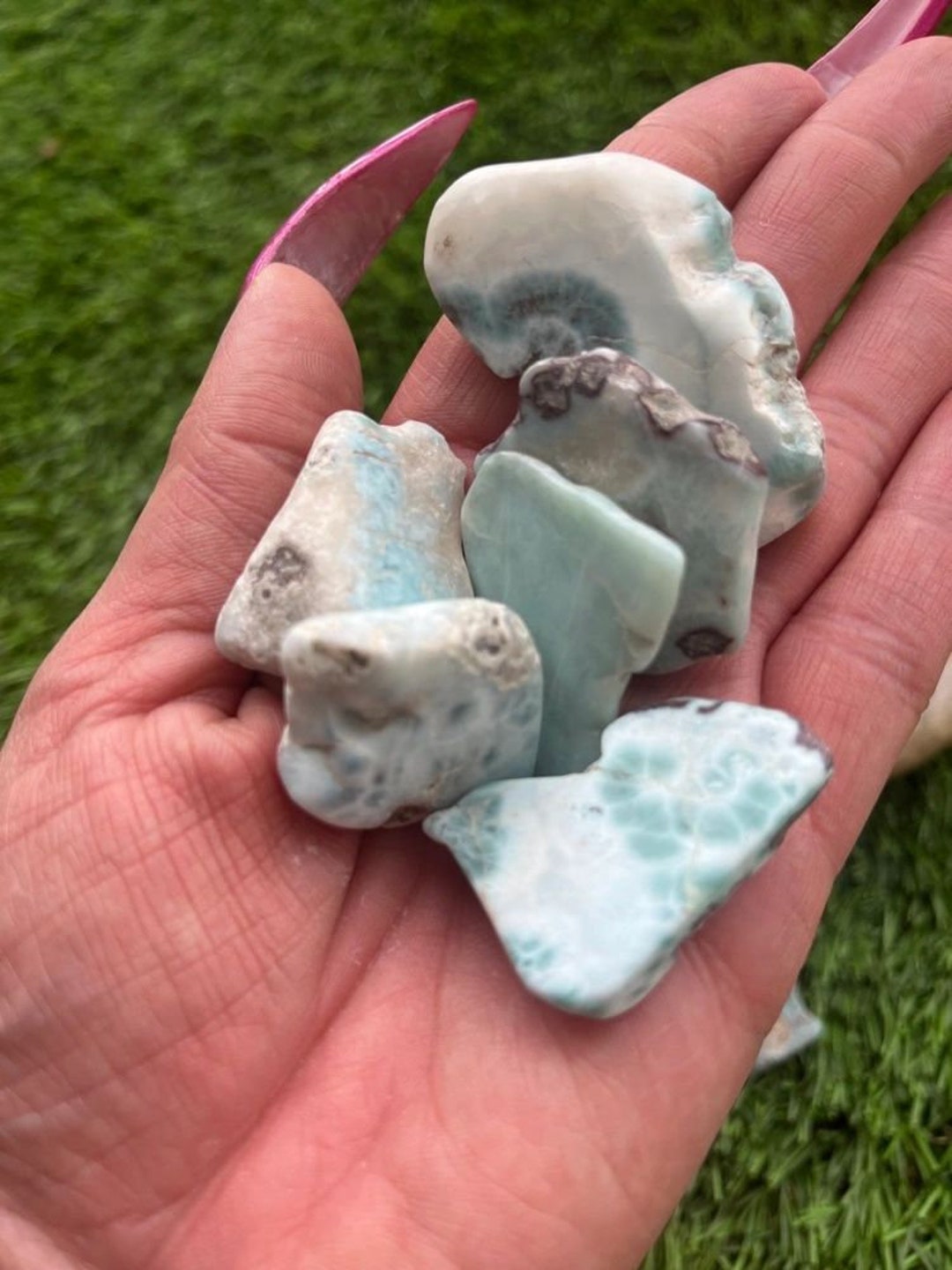 Rough Larimar large/ Larimar/ Larimar Slab/ Larimar Tumbles/ Larimar ...