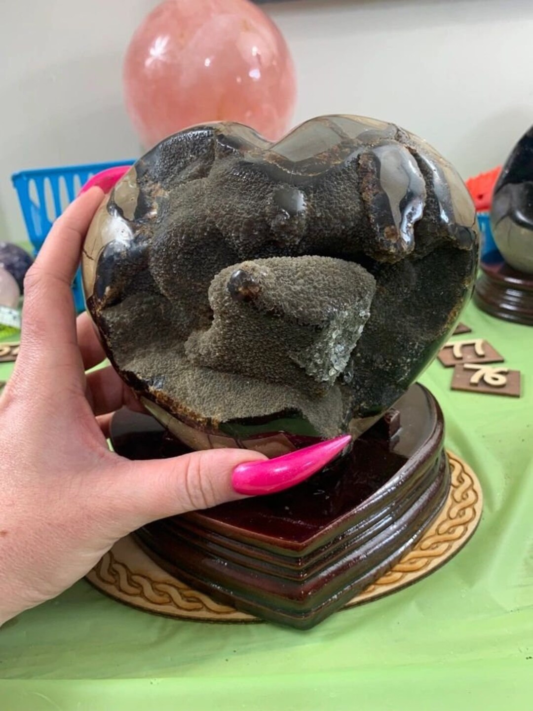 Septarian Heart/ Septarian/ Large/ Heart/ Calcite/ Septarian Geode ...