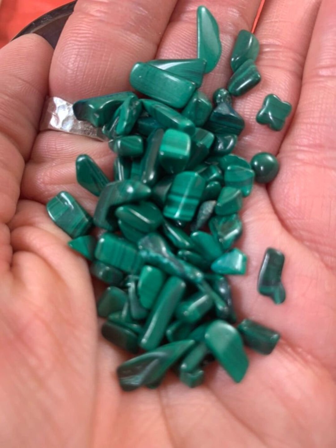 Malachite Chip Stones/ Malachite/ Chip Stones/ Small Crystals/ Crafting ...