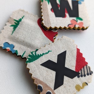 Toadstool Alphabet Magnet Set - Fabric Alphabet Set - Etsy