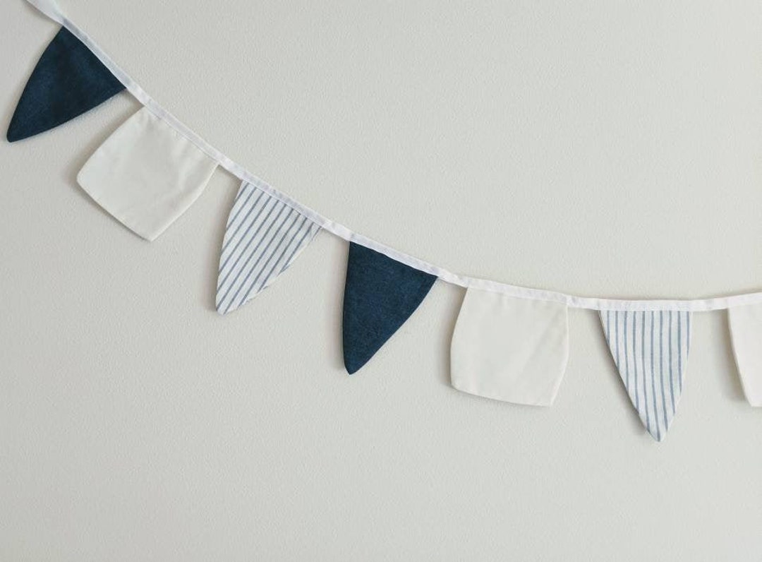 Blue Denim Bunting - Nursery Decor - Birthday Decor - Etsy