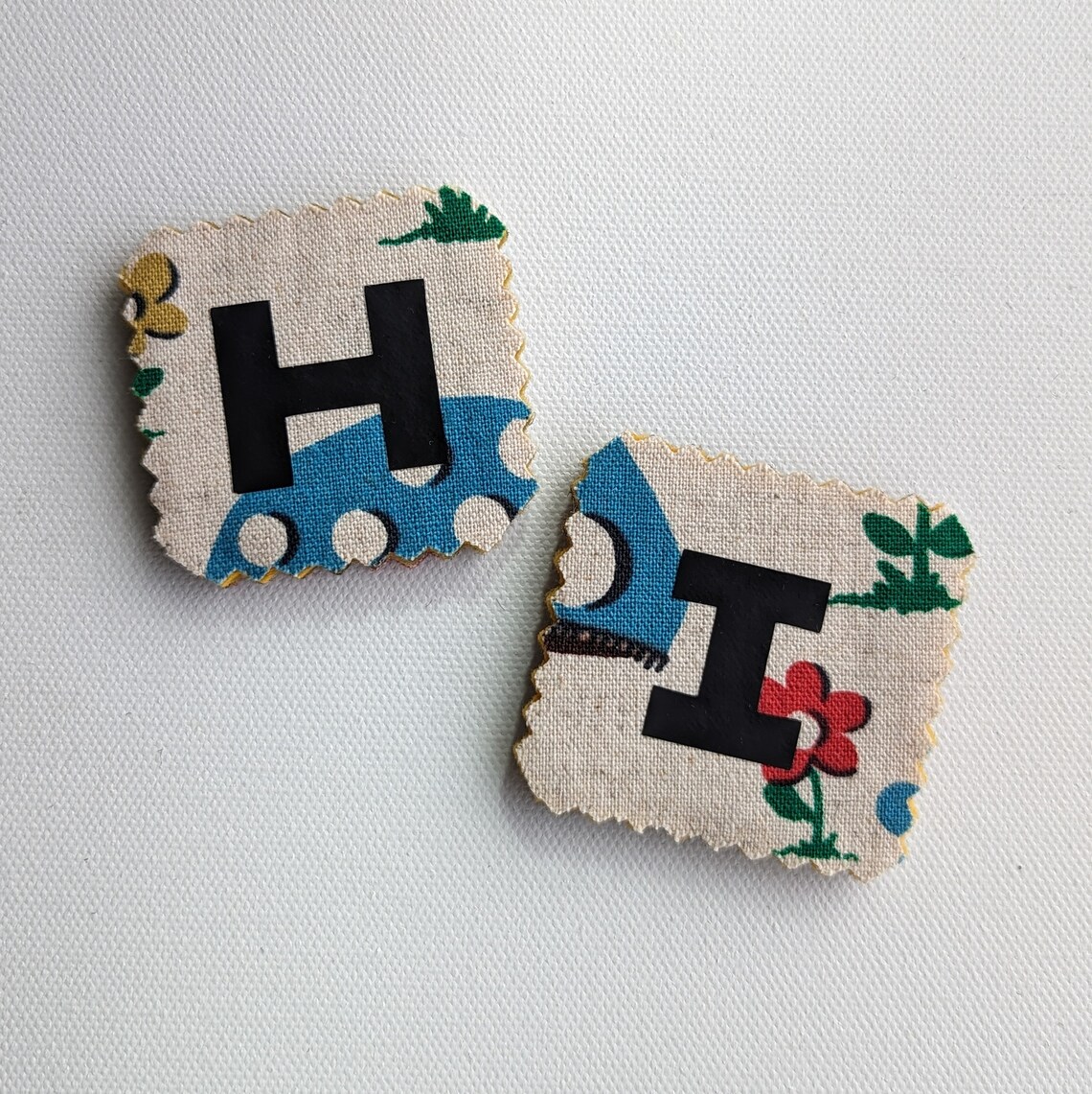 Toadstool Alphabet Magnet Set Fabric Alphabet Set - Etsy