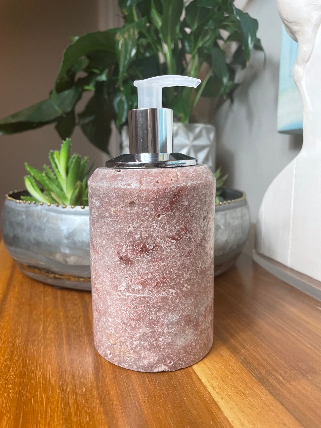 Pink Amethyst Soap Dispenser - Etsy