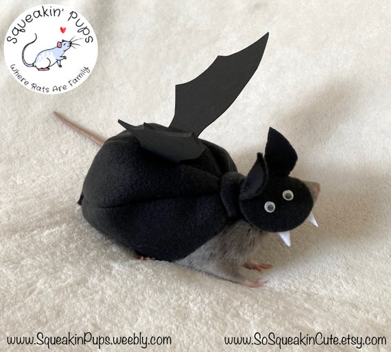 Vampire Bat Costume for Pet Rats With Wings and Optional Hat - Etsy