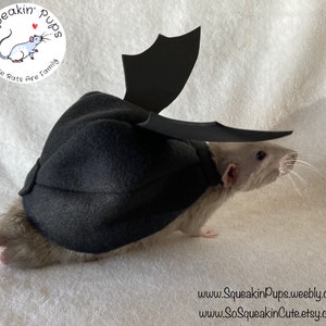 Vampire Bat Costume for Pet Rats With Wings and Optional Hat - Etsy