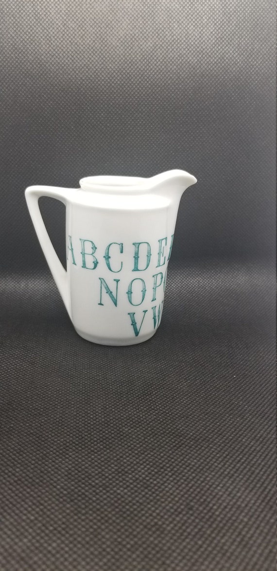 Antique Minature Porcelain Alphabet Pitcher-Letter | Etsy