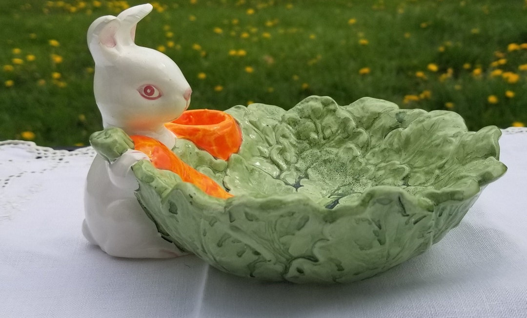 Vintage Ceramic Hand Painted Spring Candy Dish/bowl and Toothpick ...