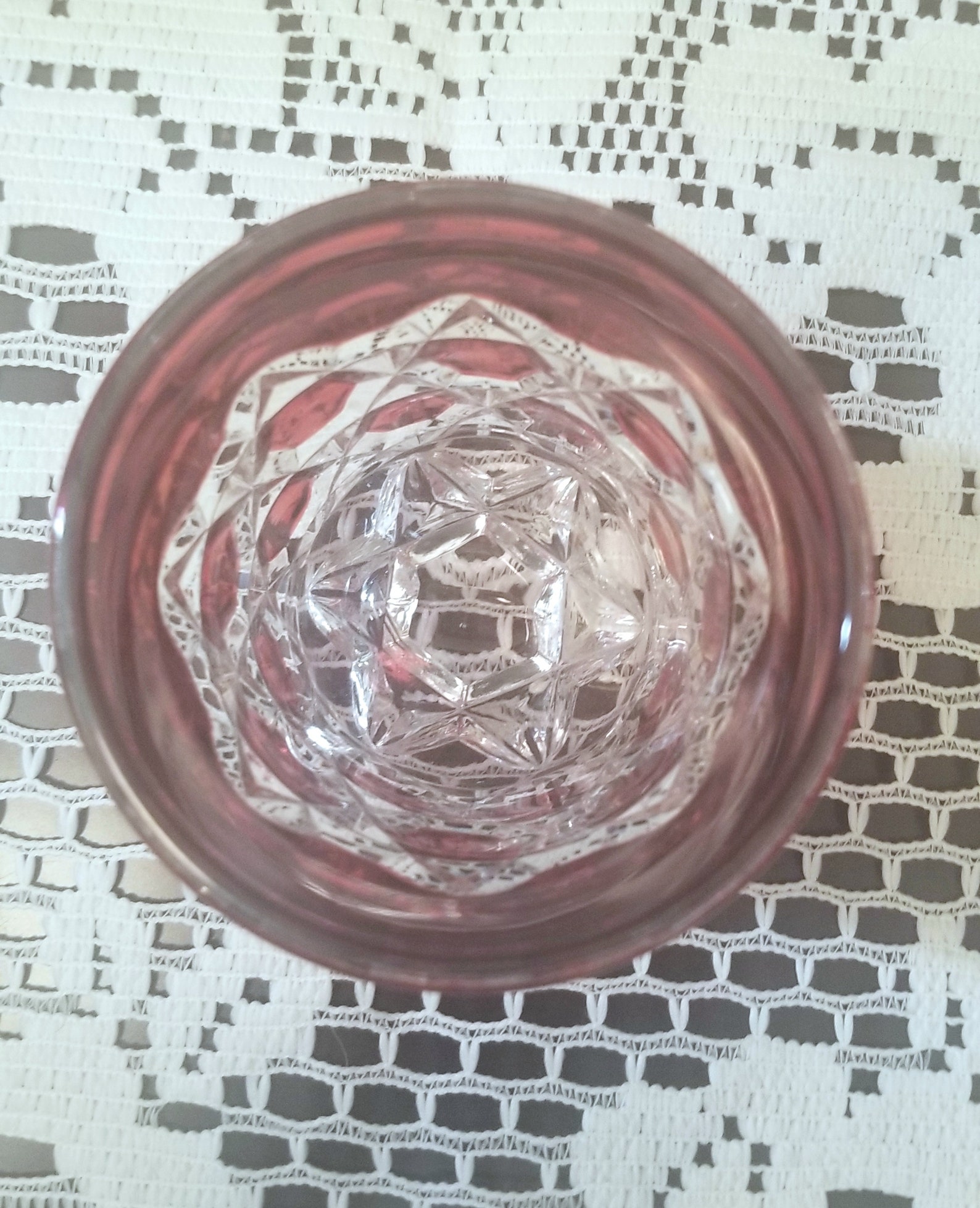 Mid-century Ruby Red Bohemian Crystal Val Saint Lambert Style - Etsy