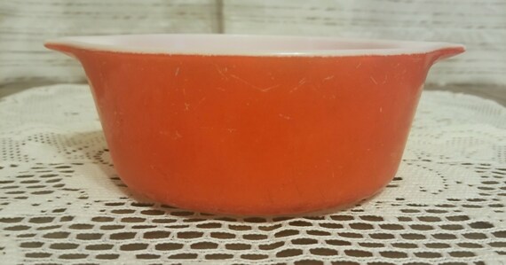 Red Pyrex 1.5 PT Casserole Baking Dish Ovenware 1950s 472 | Etsy