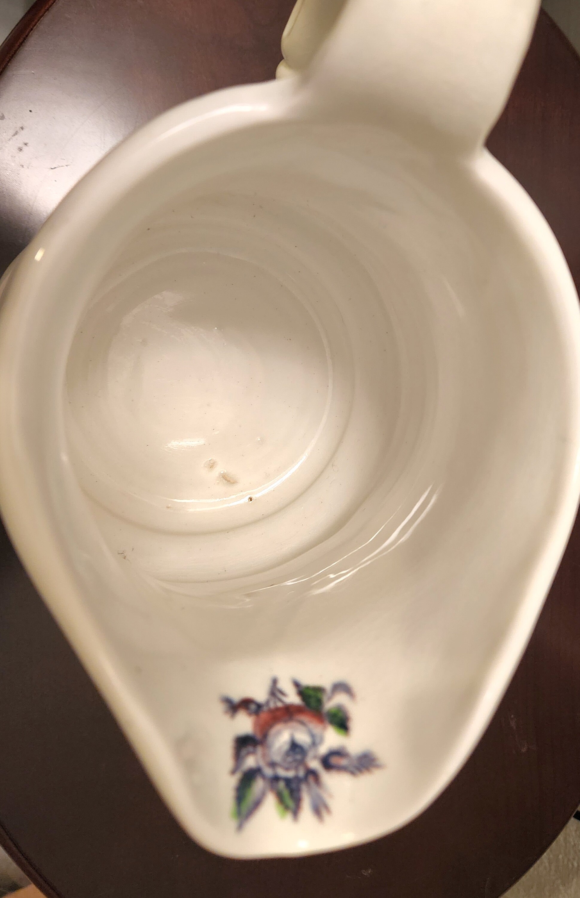 Antique Water Pitcher With Purple Roses Trimmed in White and - Etsy