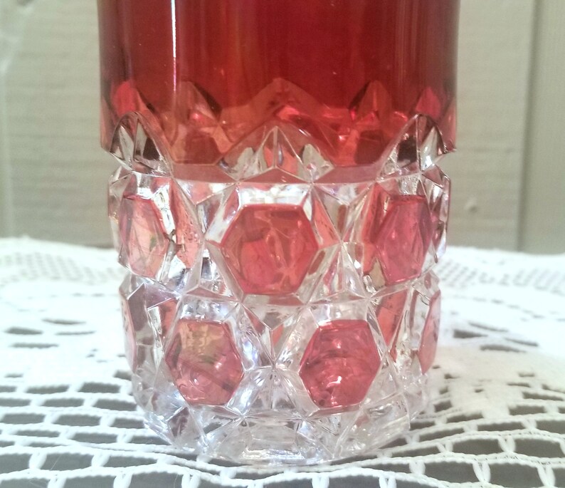 Mid-century Ruby Red Bohemian Crystal Val Saint Lambert Style - Etsy