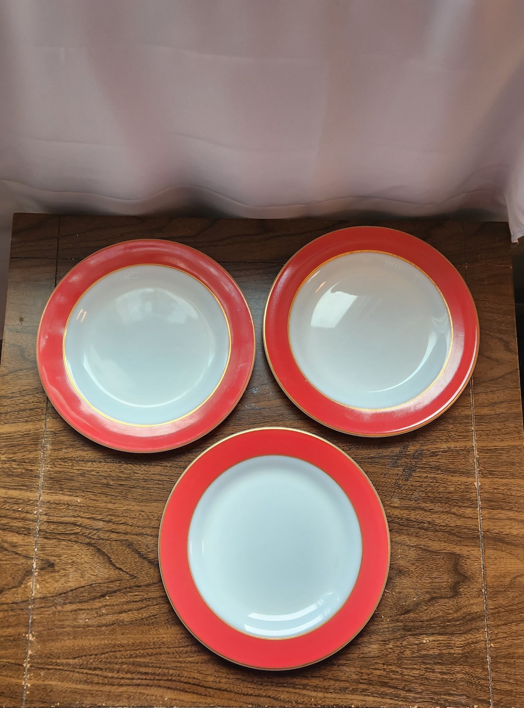 Pyrex Pink Flamingo Dinner Plates With Gold Colored Trim Set - Etsy