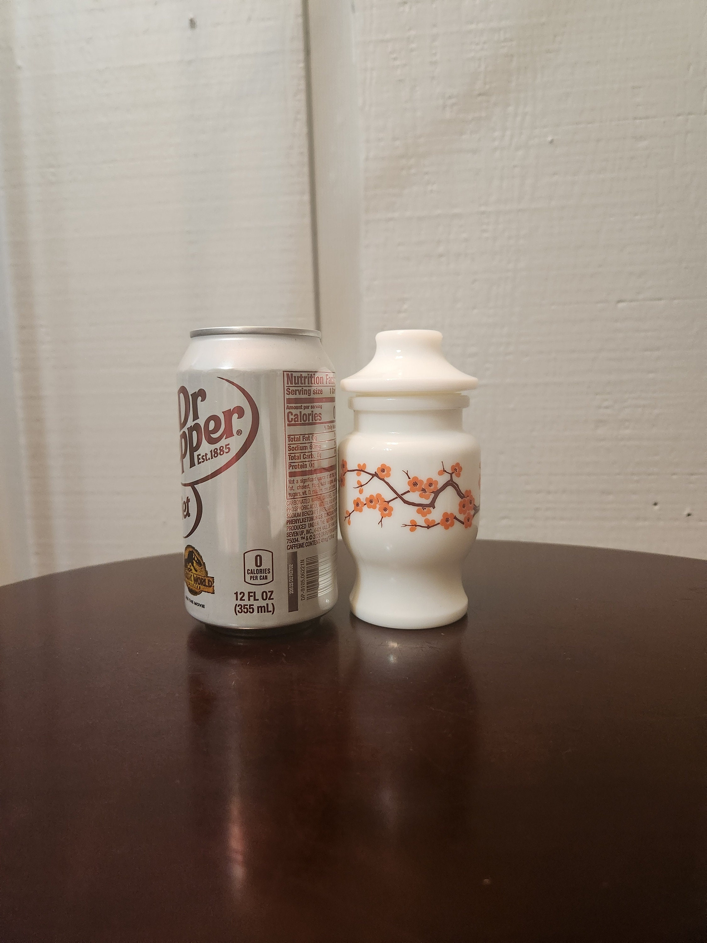 Milk Glass Mustard Jar, Ariel Opaline Container, Japanese Inspired ...