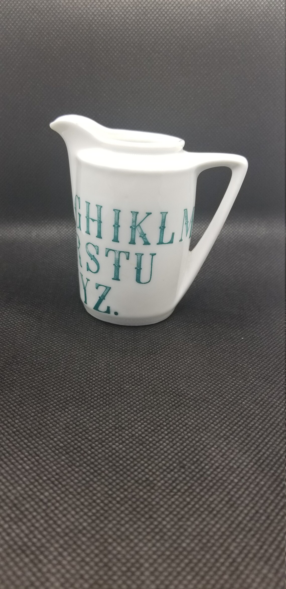 Antique Minature Porcelain Alphabet Pitcher-letter "j" Not Included in ...