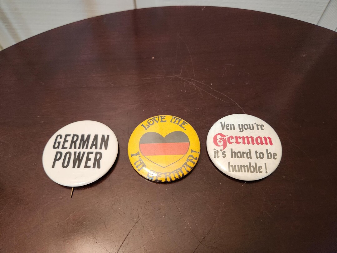 Vintage German Button Pins, Set of 3, Germany Collectible Pinback ...