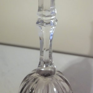 Large Bohemian Crystal Bell With Ruby Red Bottom and Cut Design With ...