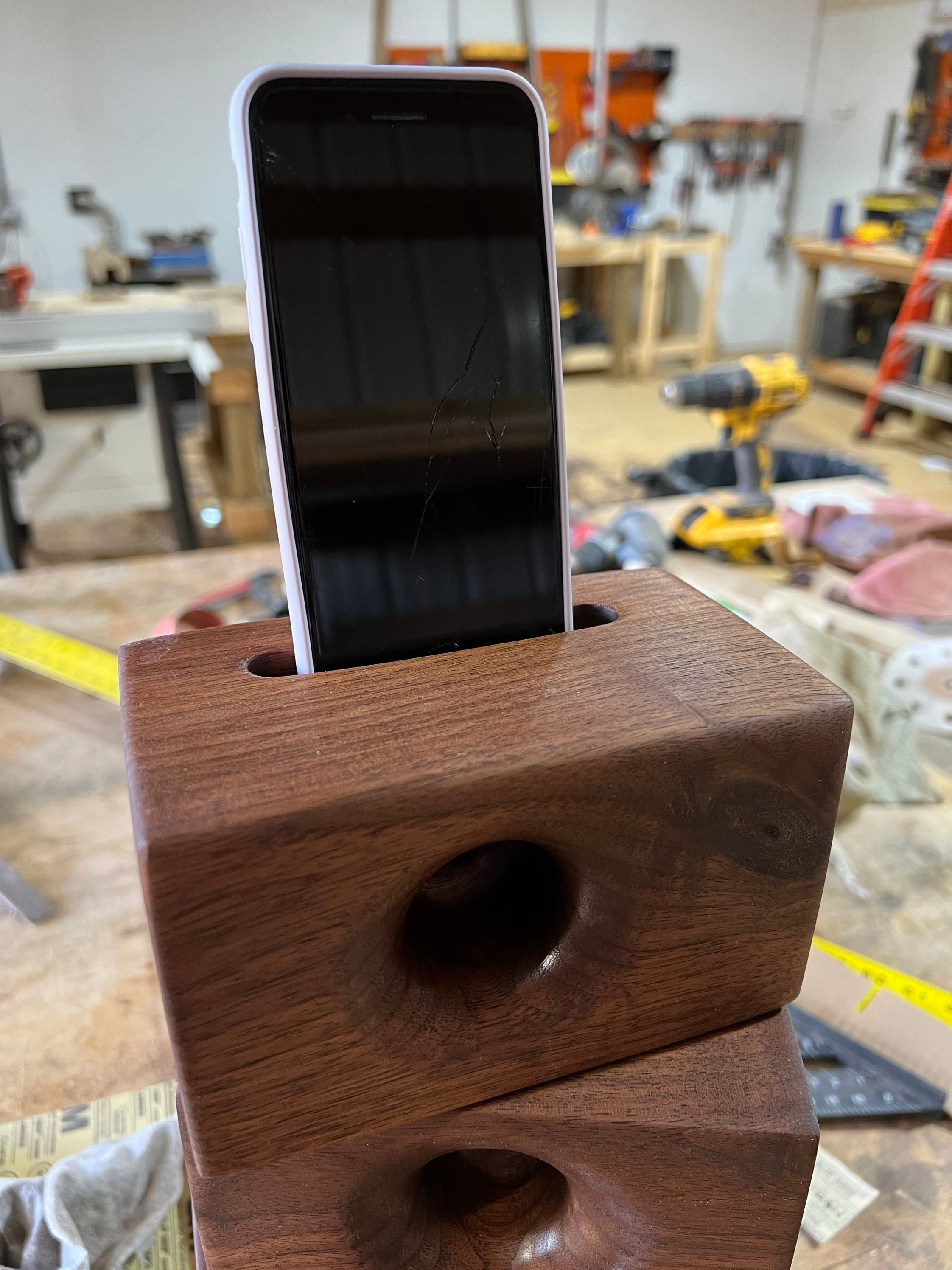 Walnut Acoustic Speaker for Smartphone S - Etsy