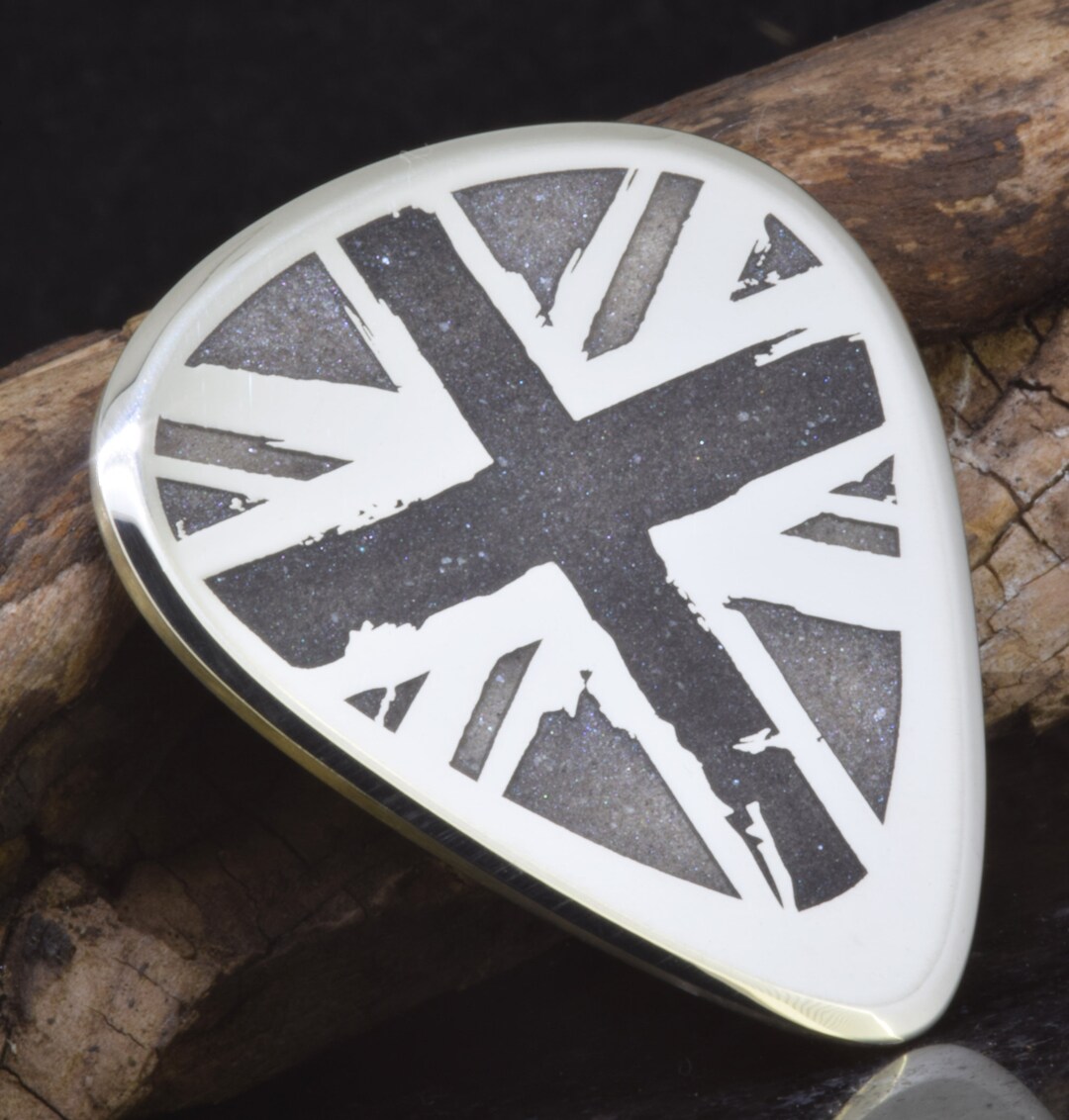 Mono Union Jack Sterling Silver Standard Guitar Pick - Tapered 1.80mm ...