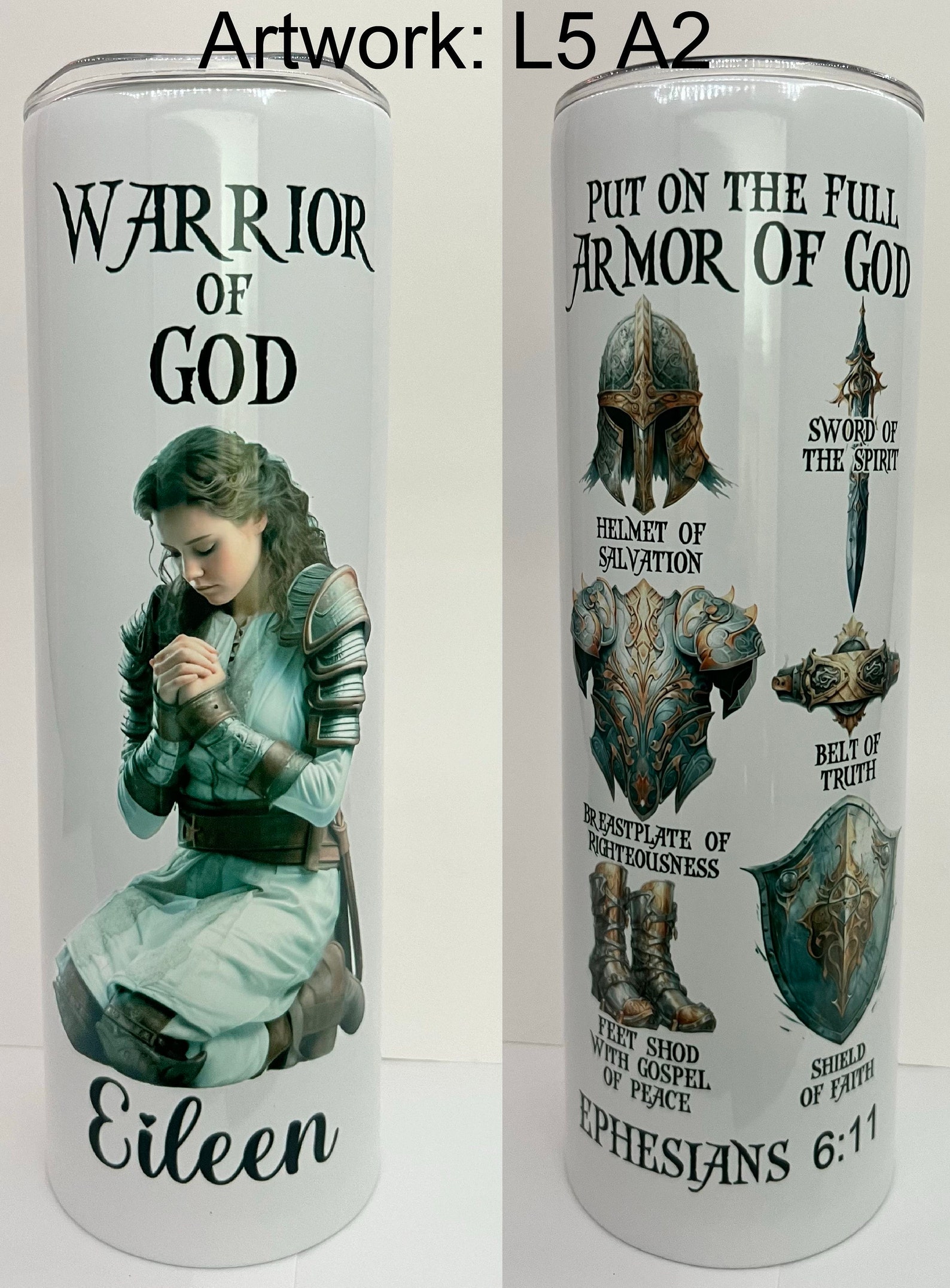 Armor of God Tumbler Warrior of GOD Cup Ephesians 6:11 Tumbler ...