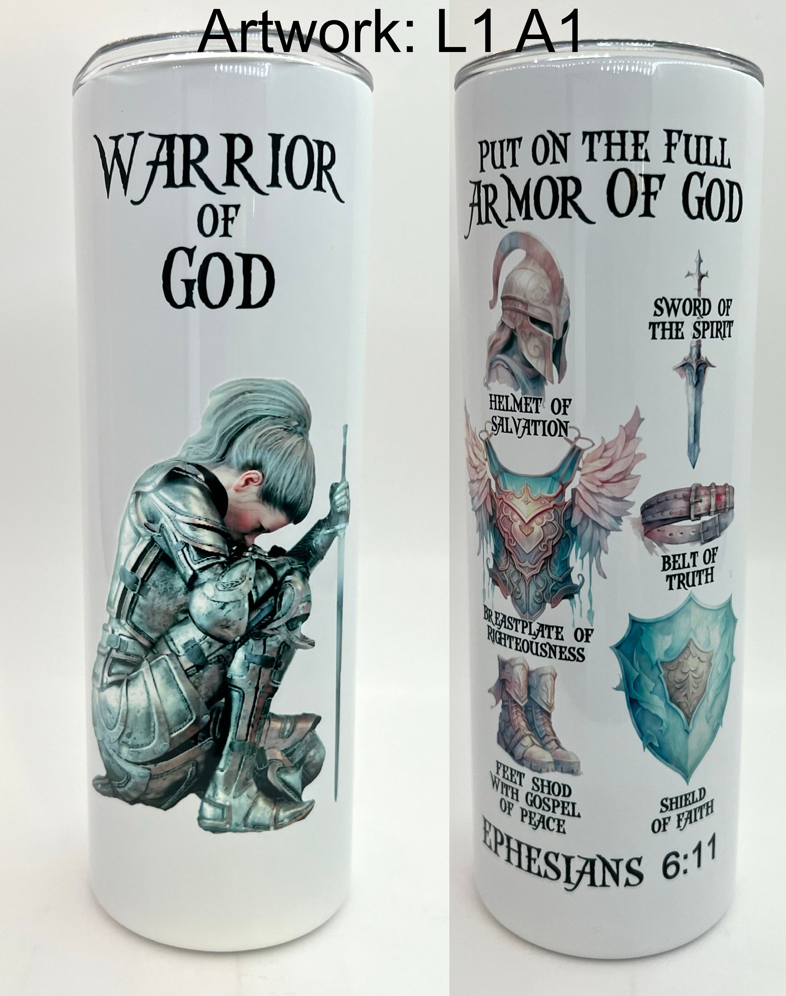 Armor of God Tumbler Warrior of GOD Cup Ephesians 6:11 Tumbler ...