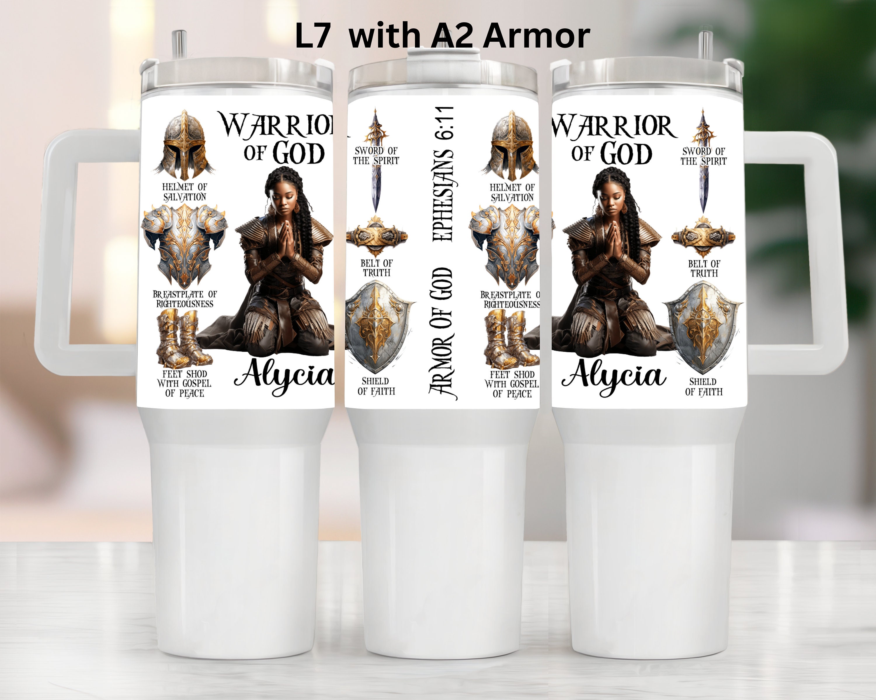 Armor of God Tumbler Warrior of GOD Cup Ephesians 6:11 Tumbler ...