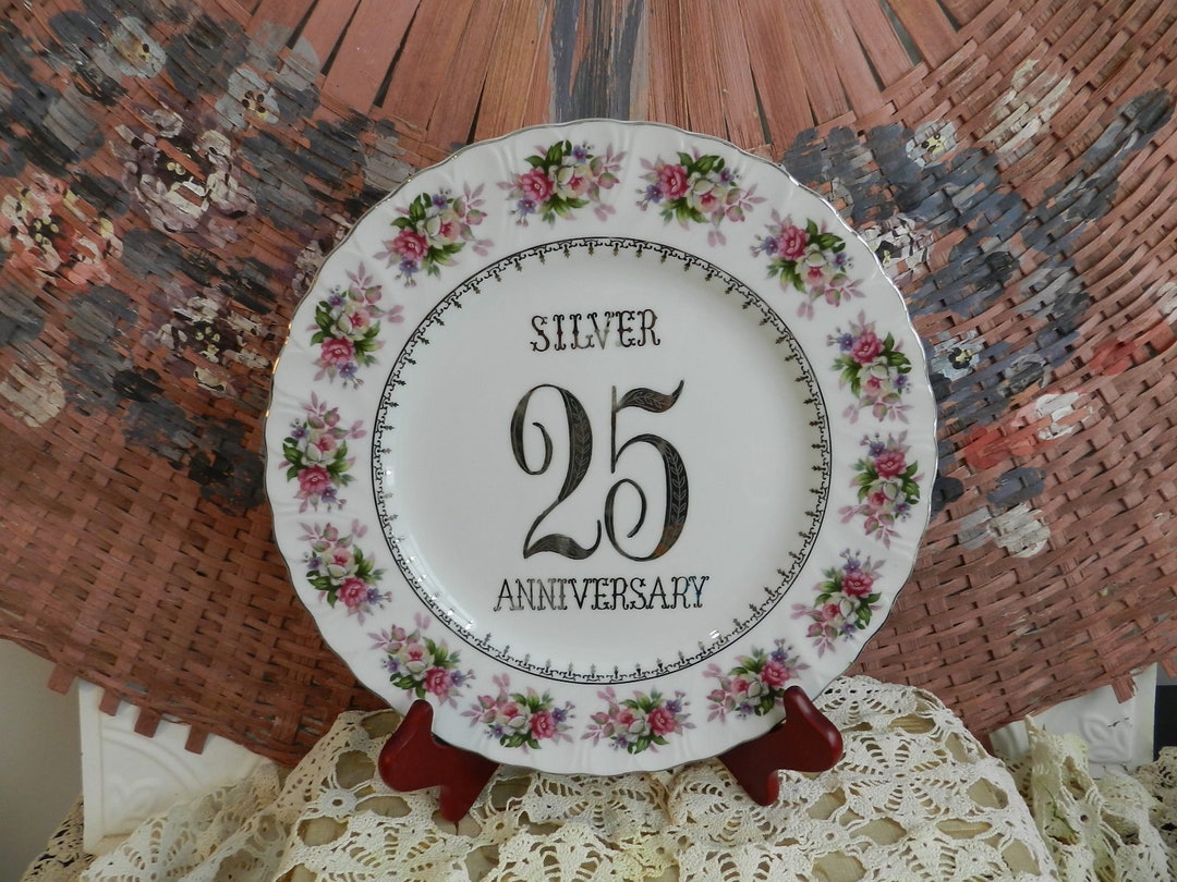 25TH ANNIVERSARY PLATE/NORCREST Fine China/b-750 - Etsy