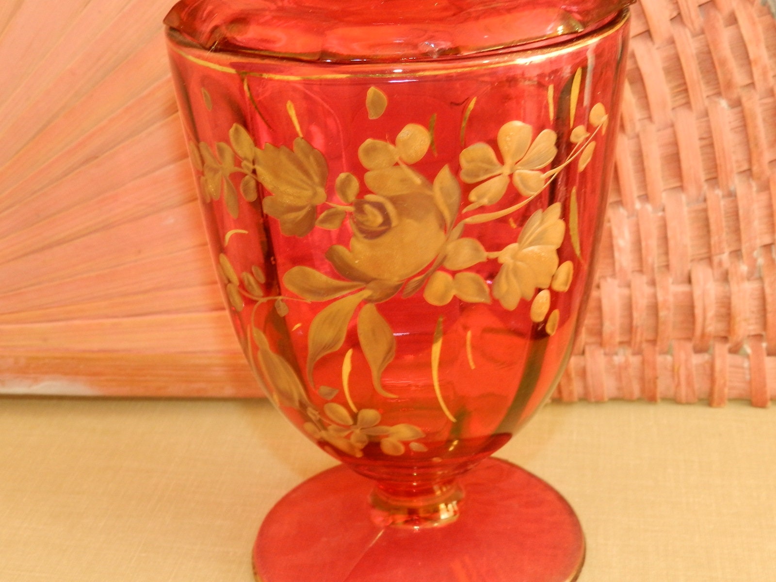 HAND PAINTED PINK Compote With Lid - Etsy