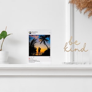 Personalised Instagram Themed Photo Acrylic Standing Plaque - Etsy UK