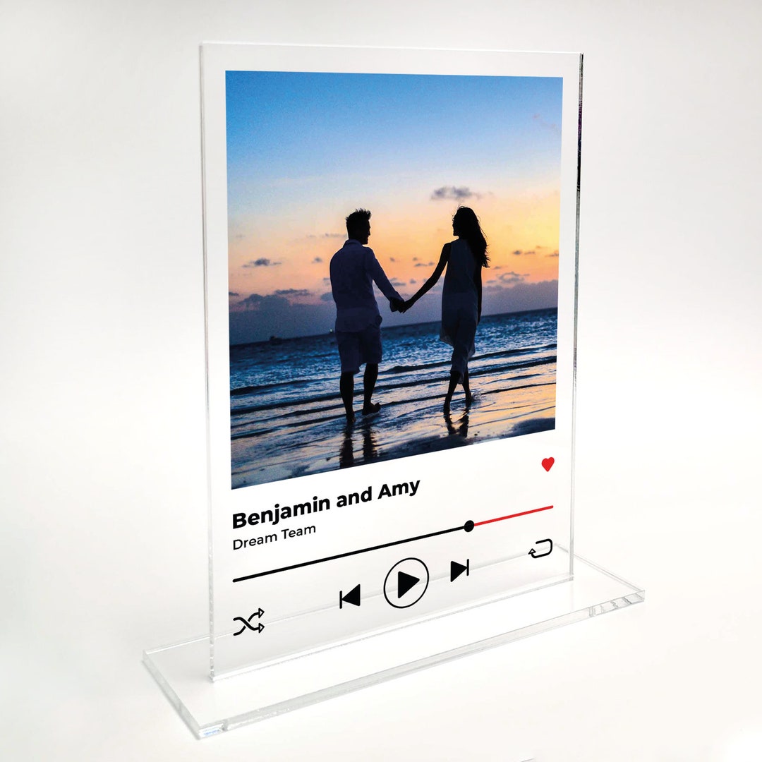 Personalised Spotify Themed Photo Acrylic Standing Plaque - Etsy