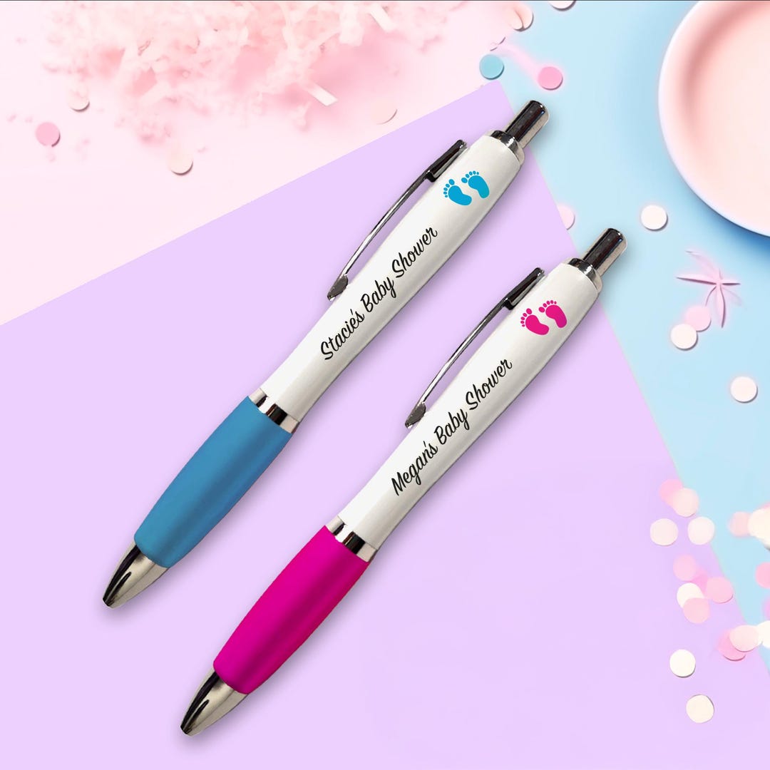 Personalised Baby Shower, Gender Reveal Party Gift Pen Keepsake - Etsy