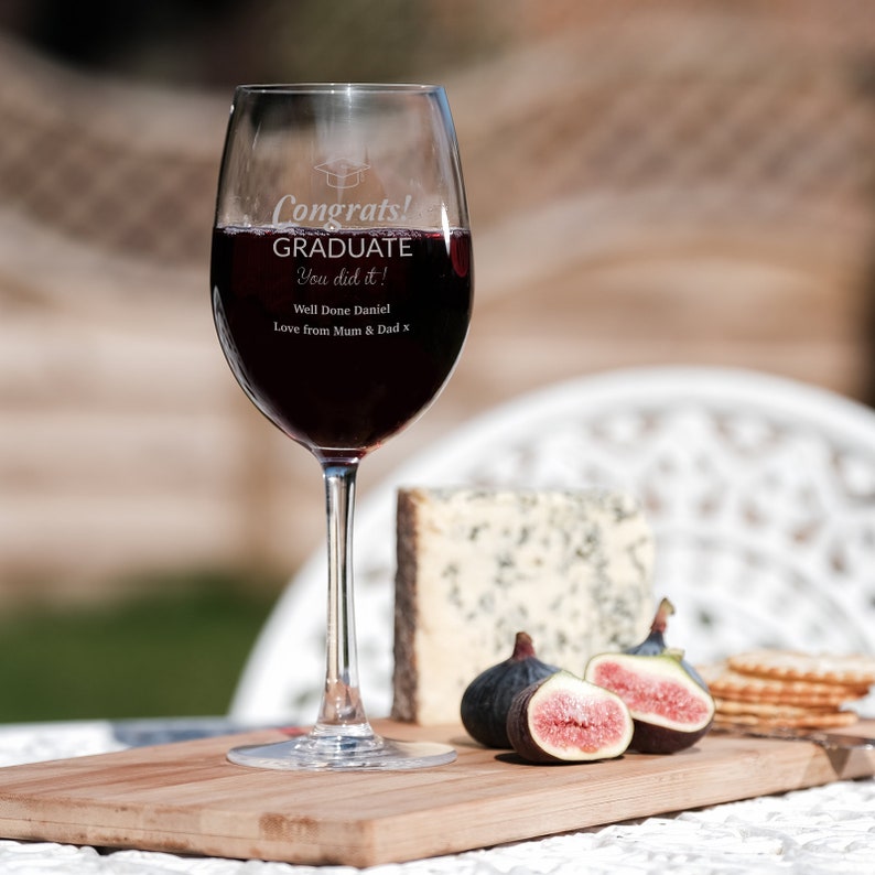 Congratulations on Graduation Personalised Engraved Wine Glass - Etsy