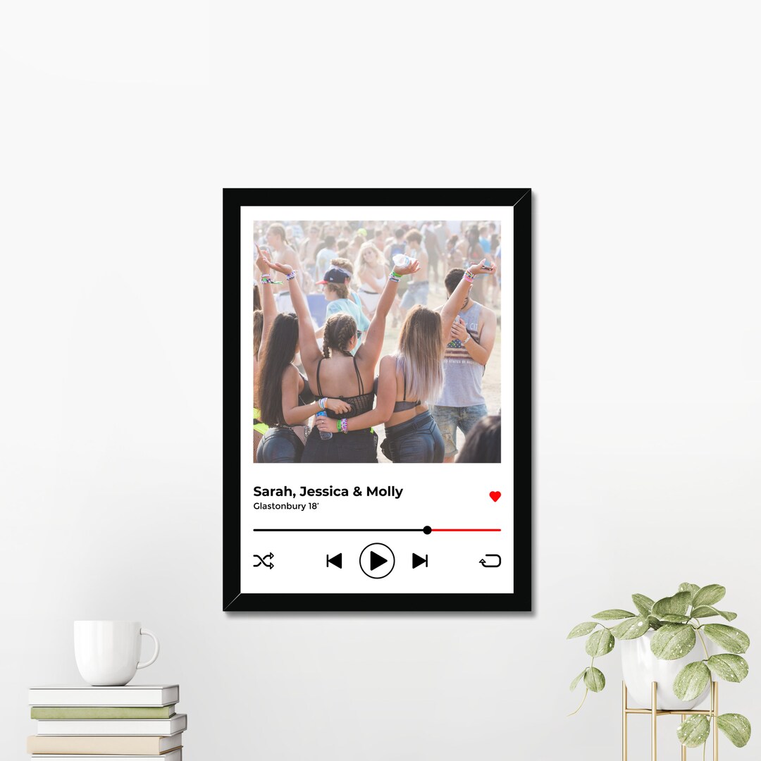Personalised SPOTIFY INSPIRED THEME Photo Framed Print in A3 - Etsy UK