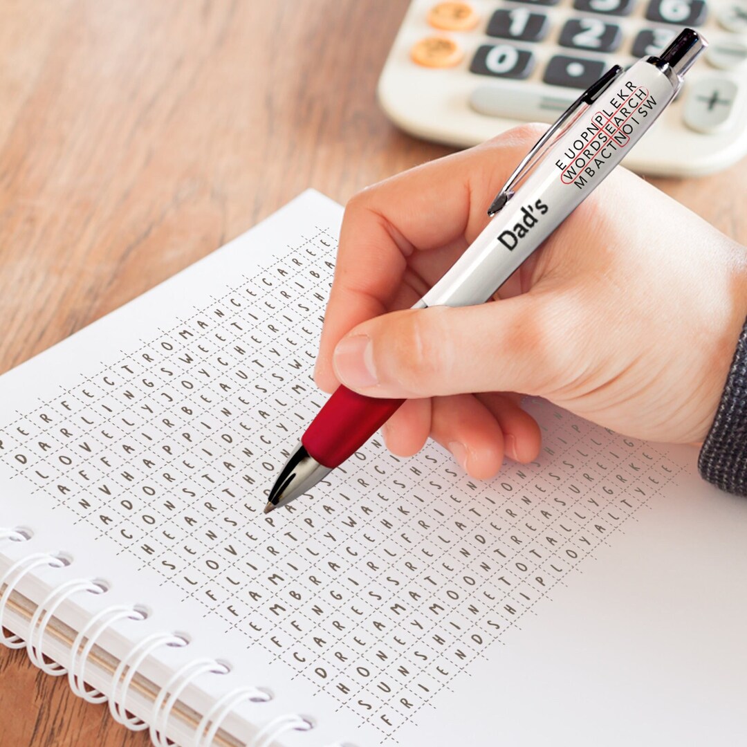Personalised Name Word Search Puzzle Themed Pen. - Etsy