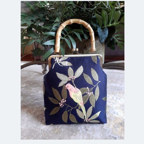 Bamboo Handle Bag - Etsy