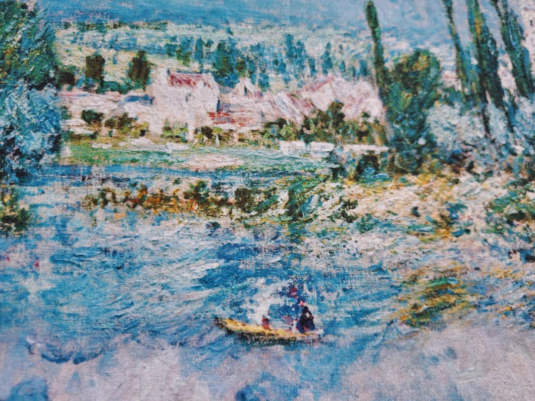 Monet Landscape Cotton Fabric: Thunderstorm Oil Painting Calico - Etsy