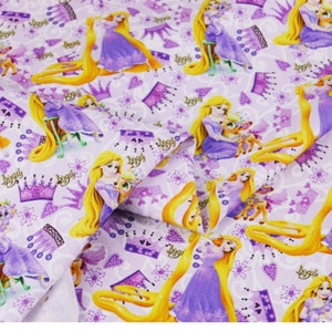 Rapunzel Fabric Disney Princess Fabric Snowwhite Soft Kids Cotton Cloth ...