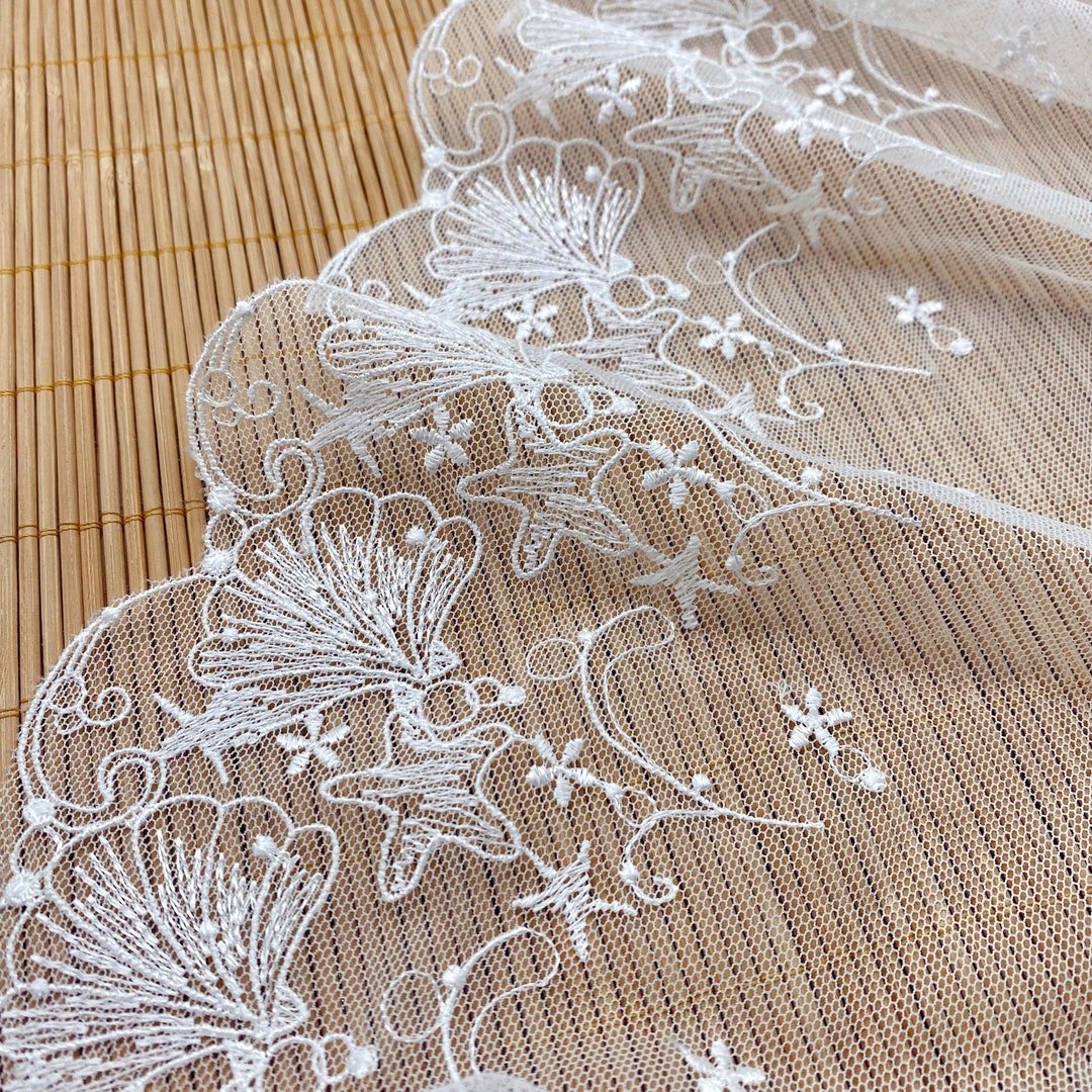 White Starfish Shell Embroidery Lace Mesh Lace Accessories DIY Curtain ...