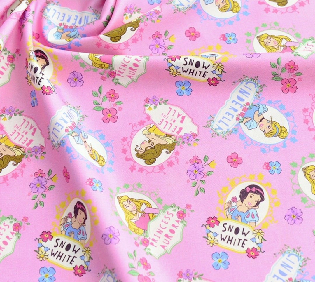 Disney Princess Fabric Snowwhite Soft Kids Cotton Cloth Cinderella ...
